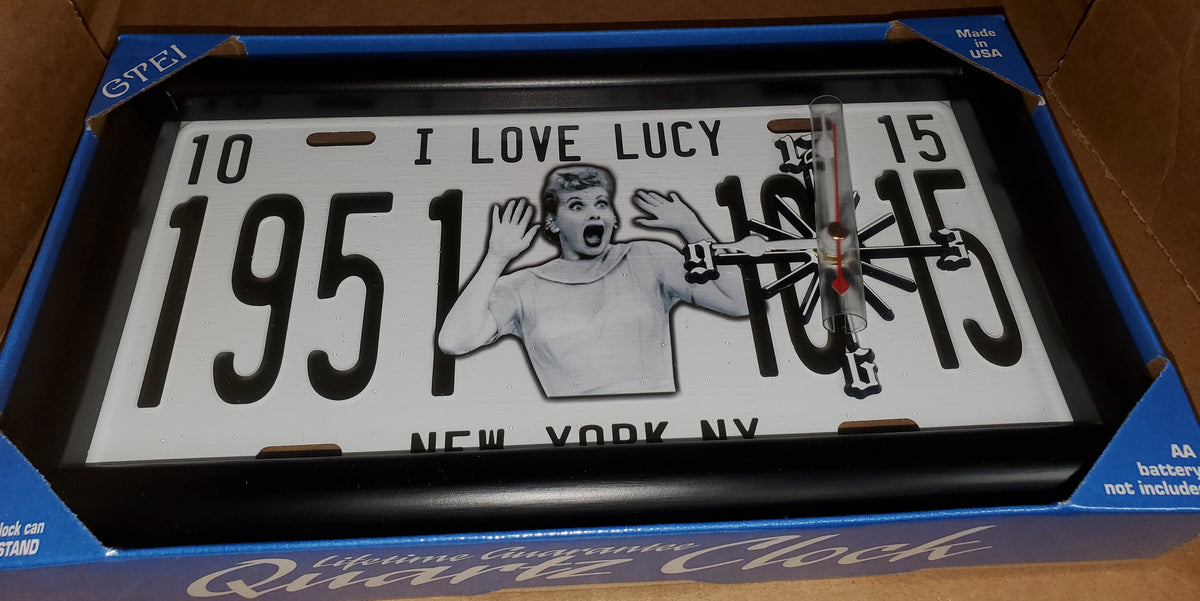 I Love Lucy License Plate Clock – 59LucyLane.com